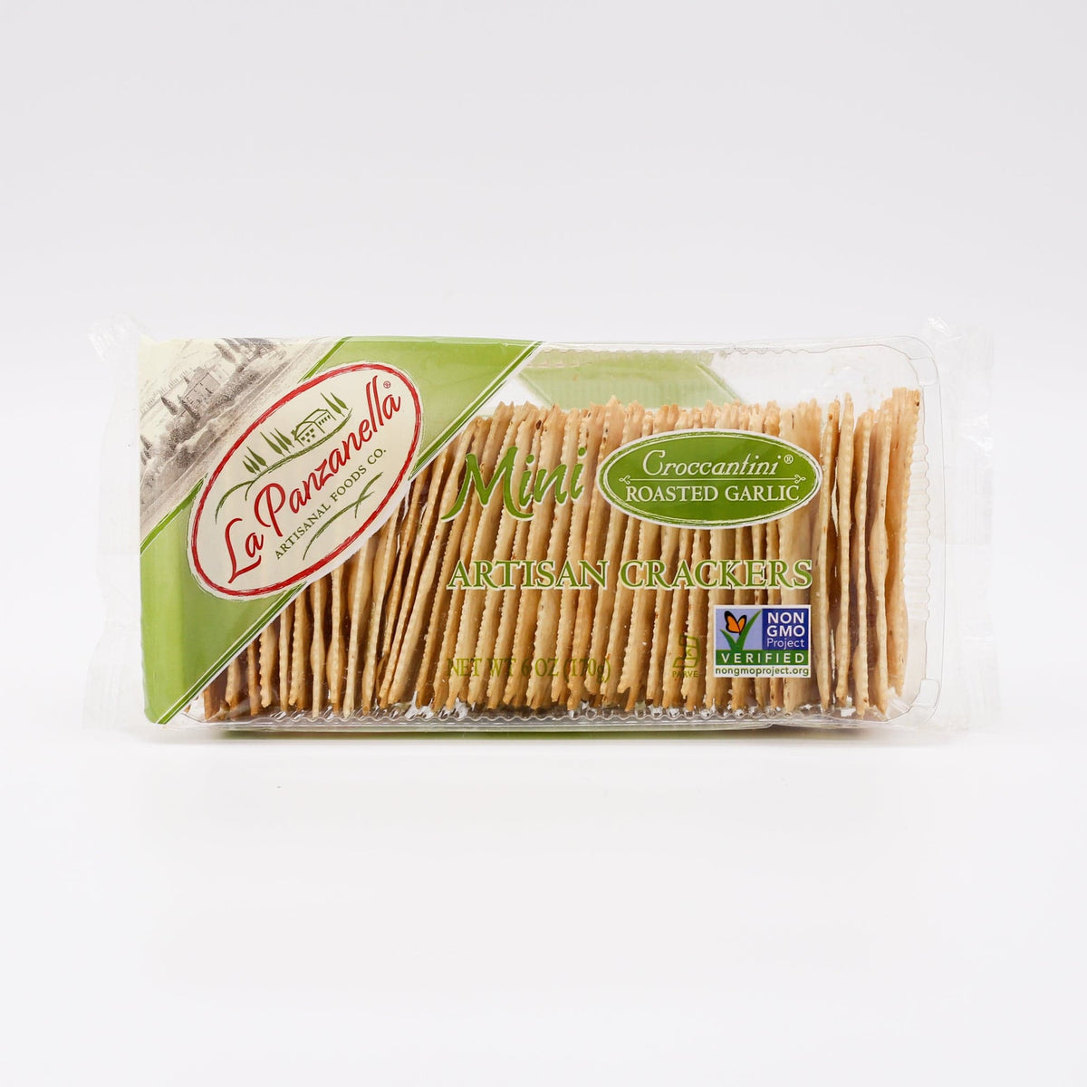 La Panzanella Croccantini Crackers: Roasted Garlic 6oz — Blue Heron ...