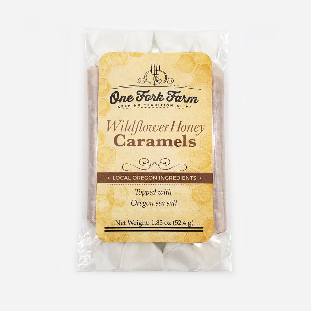 One Fork Farm Wildflower Honey Caramels 1.85oz — Blue Heron French ...